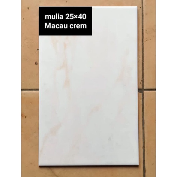 Jual Keramik Dinding Glossy 25x40 MACAU CREAM Mulia | Shopee Indonesia