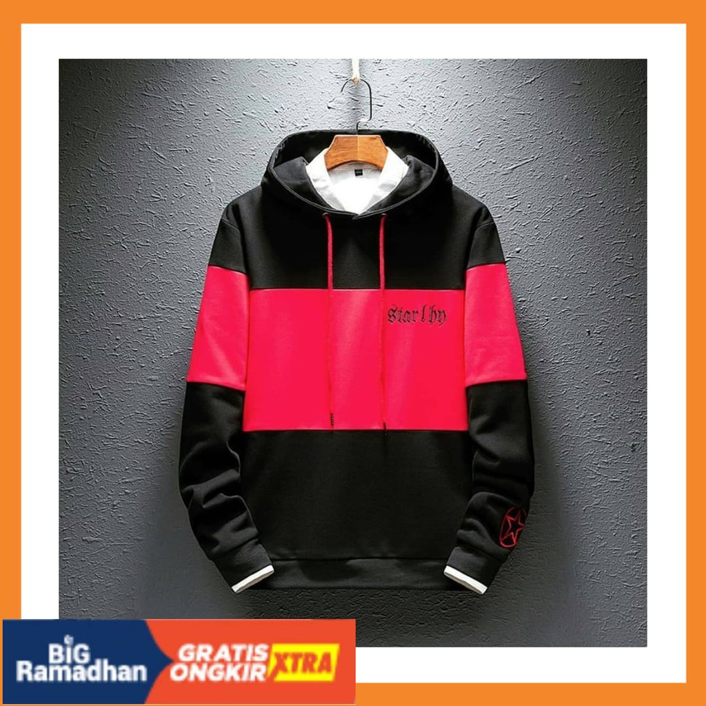 Jual POLOS MOTIF MERAH PUTIH HITAM BIRU KUNING ASLI / Sweater Hoodie ...