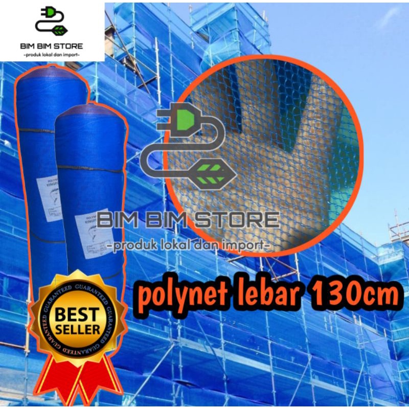 Jual jaring polynet | safety net (1 roll) lebar 130cm x 100m | Shopee ...