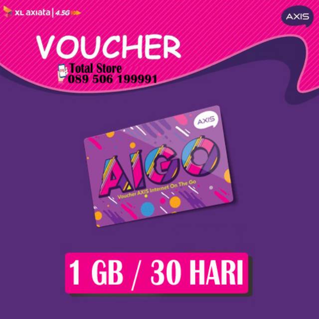 Jual VOUCHER AXIS (AIGO) 1GB SEBULAN | Shopee Indonesia