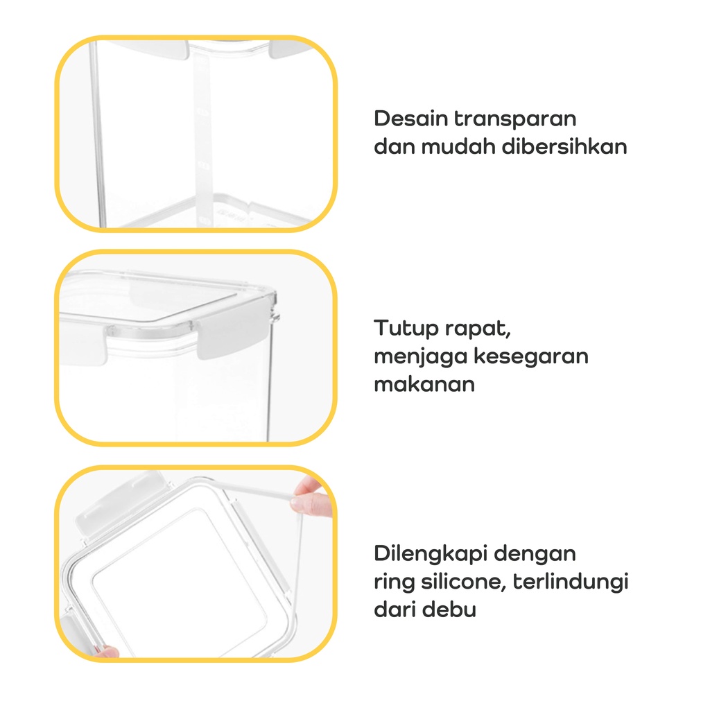 Jual IKONE KOMI Kotak toples Penyimpanan Makanan Serbaguna Kedap Udara ...