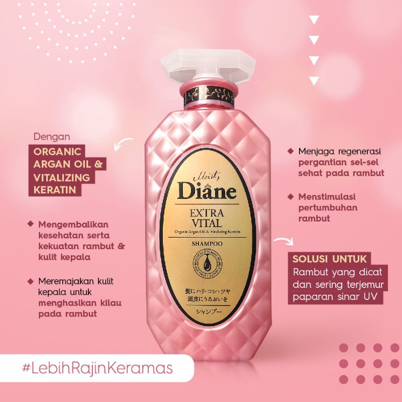 Jual Moist DIANE Shampoo Extra Vital Treatment 450ml | Shopee Indonesia