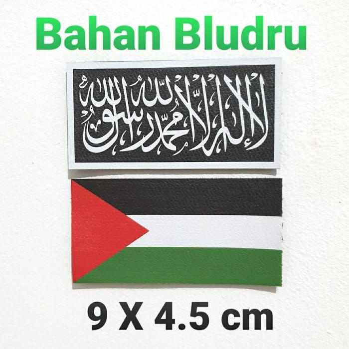 Jual Patch / Emblem / Emblem Bendera Tauhid Palestina Bahan Bludru ...