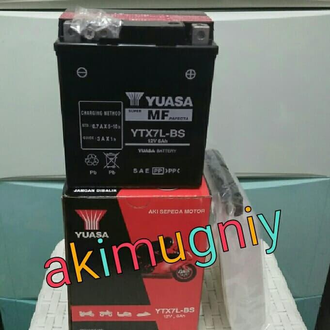 Jual Aki Motor Kawasaki W175 Ytx7L-Bs 12V 6Ah Yuasa Mf | Shopee Indonesia