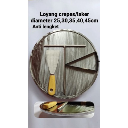 Jual Loyang°crepes/leker°bahan°baja,ukuran,25,30,35,40,45cm | Shopee ...