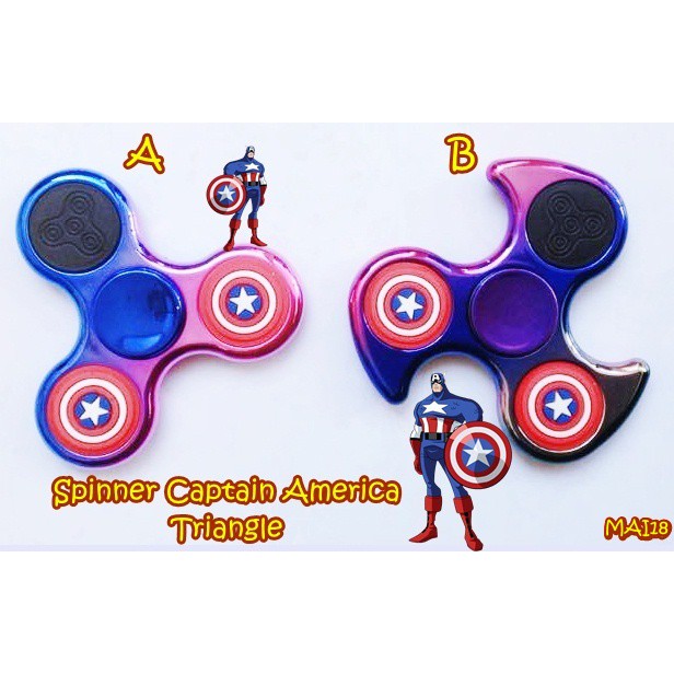 Jual MAI18 SPINNER CAPTAIN AMERICA TRIANGLE | Shopee Indonesia