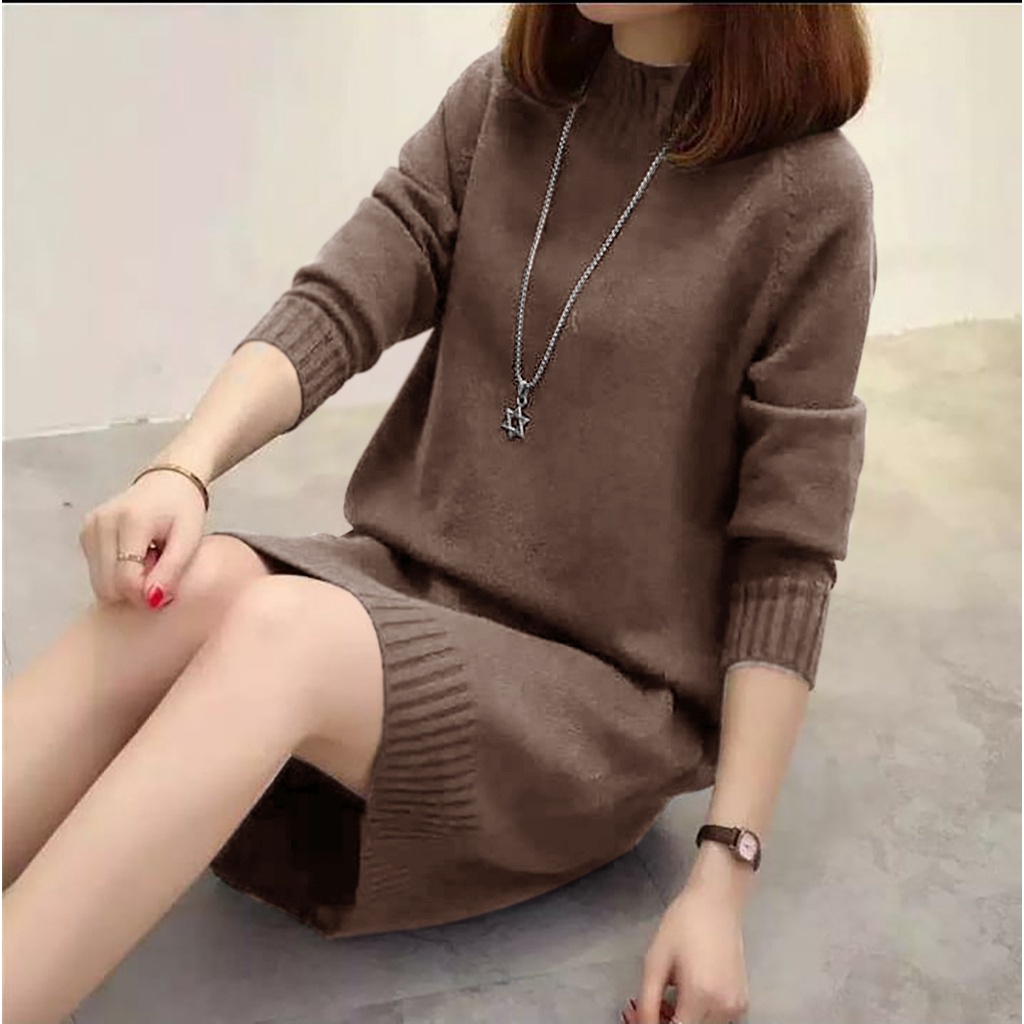 Jual WSE390 - Dress Rajut Ven LD 100 - 110 CM PJ 90 CM Dress Rajut Wanita PREMIUM QUALITY ...