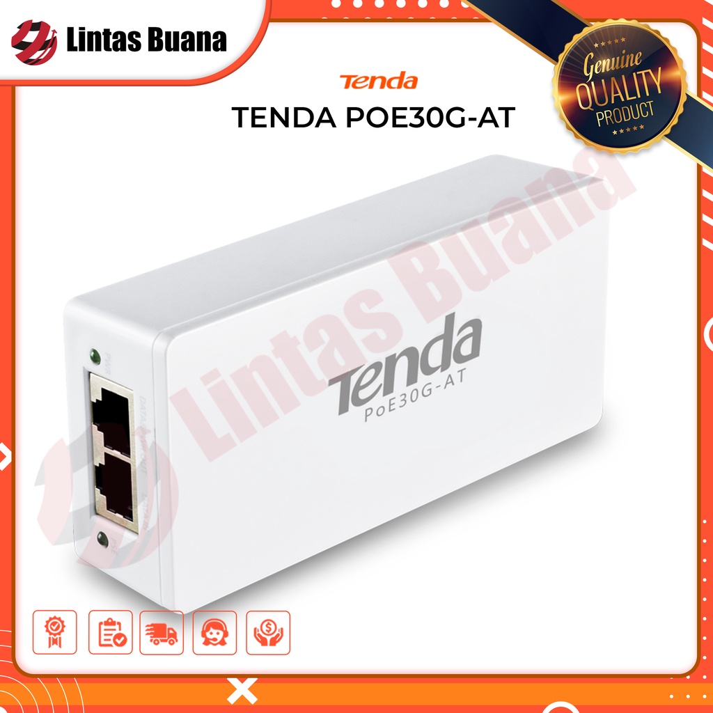 Jual Tenda POE30G-AT Switch Injector Gigabit 30W IEEE802.3at | Shopee ...