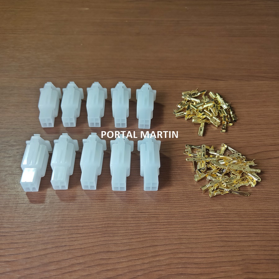 Jual Socket Motor 4 Pin Skun Kecil Male Female isi 10 set Socket Lock ...