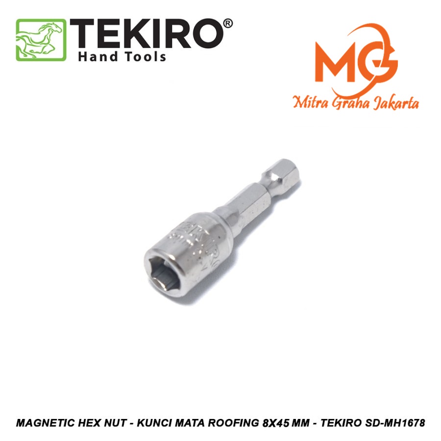 Jual TEKIRO MATA OBENG / KUNCI ROOFING / MAGNETIC HEX NUT 8 X 45 MM MGJ | Shopee Indonesia