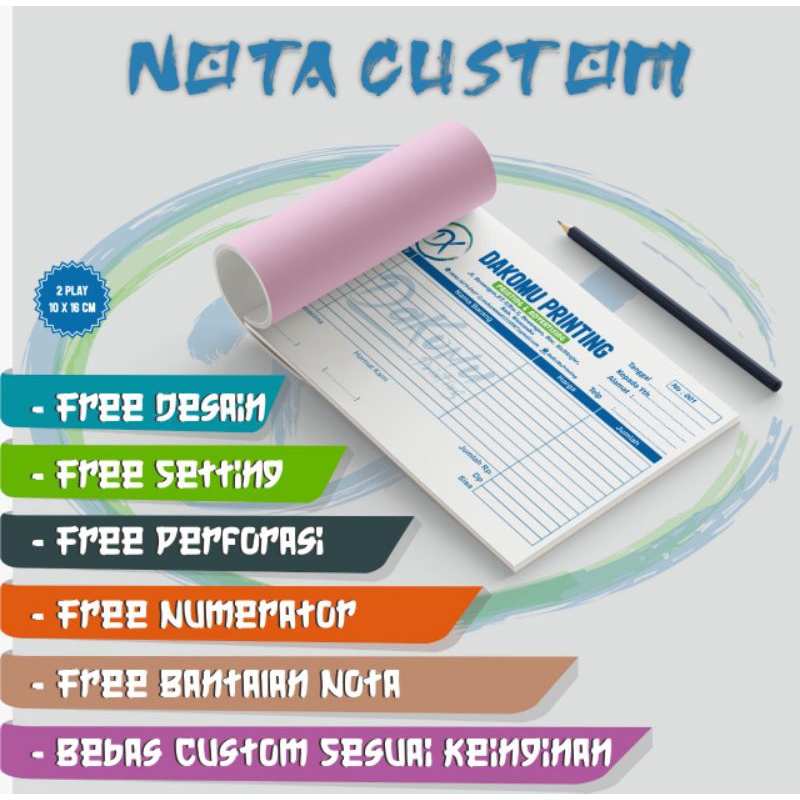 Jual NOTA CUSTOM SATUAN 1 PLAY 2 PLAY, 10 X 16 Cm | Shopee Indonesia