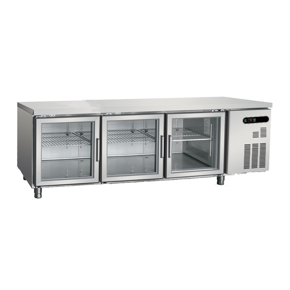 Jual Crown TZ400G SS Undercounter Chiller Glass Door 3 pintu - Kabinet ...