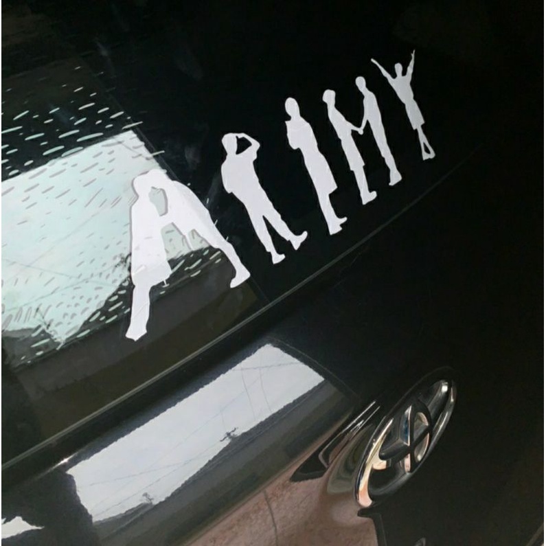 Jual Cutting Sticker Stiker BTS Butter Army Viral Untuk/Mobil/Motor ...