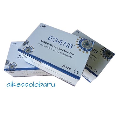 Jual EGENS Rapid Test Swab Antigen Egens 1 box isi 25 pcs | Shopee ...