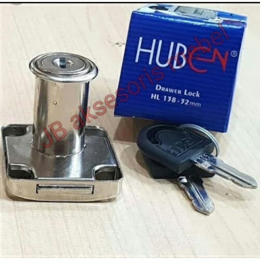 Jual KUNCI LACI LEMARI HL 138 32 MM HUBEN | KUNCI KERANGKA PADAT PANJANG | Shopee Indonesia