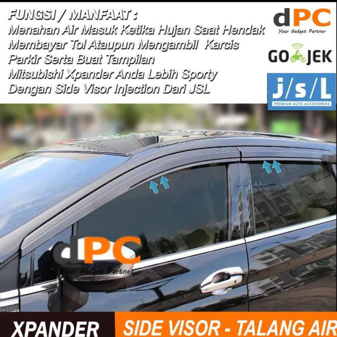Jual Mitsubishi Xpander Talang Air Mobil JSL Model Injection Side Visor | Shopee Indonesia