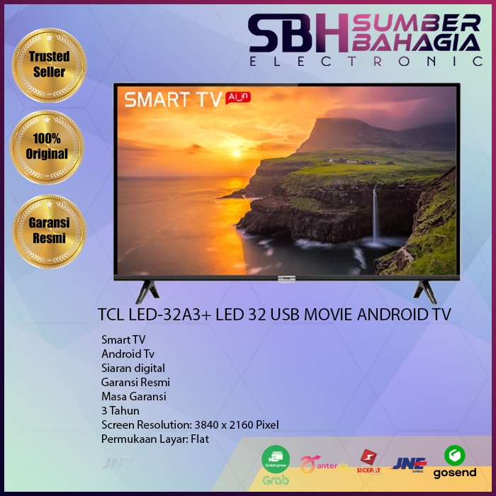 Jual TCL LED-32A3+ LED 32 USB MOVIE ANDROID TV (NEW)(KHUSUS BANDUNG) | Shopee Indonesia