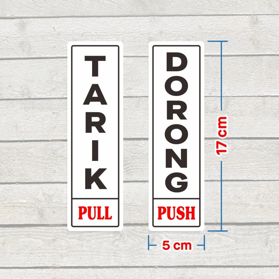 Jual Sticker sign Marka Stiker Pintu Tarik Dorong 5x20cm stiker ...