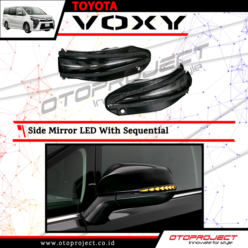 Jual SIDE MIRROR LED WITH SEQUENTIAL VOXY OTOPROJECT | Shopee Indonesia