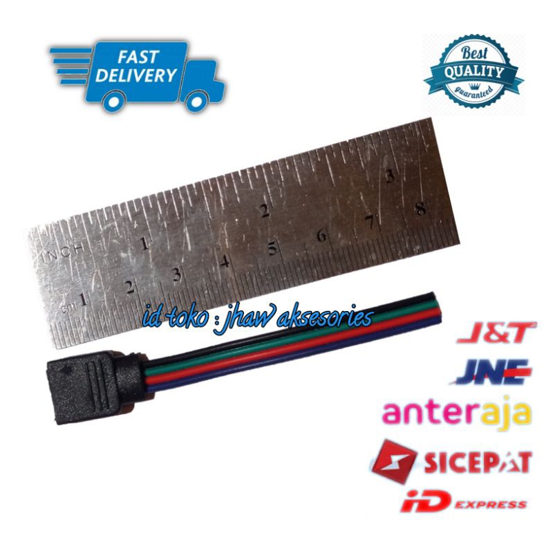 Jual Konektor LED strip / konektor modul 4 pin (sisir 4 pin sdh ...