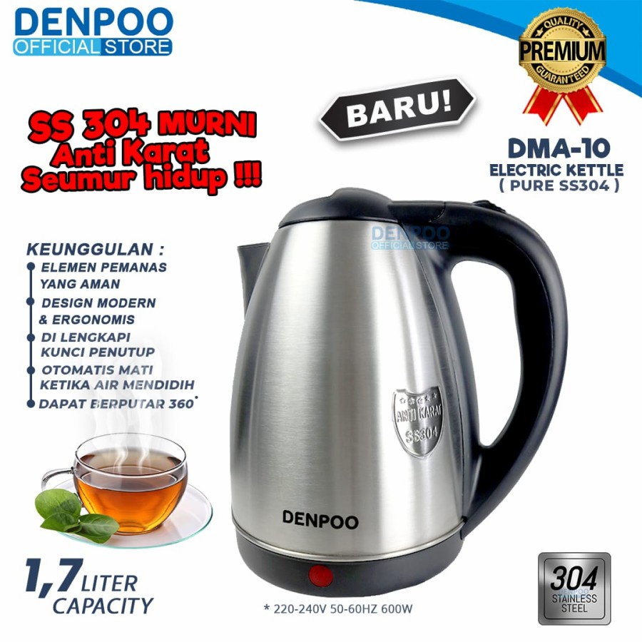 Jual Denpoo Kettle DMA 10 Pemanas Listrik Air | Shopee Indonesia