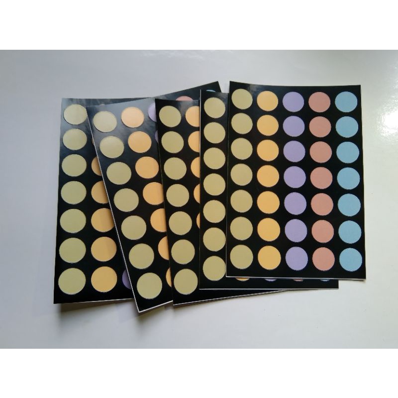 Jual Sticker basic small circle bulat color tones stiker warna warni ...