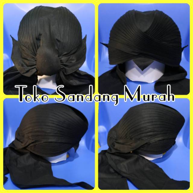 Jual Blangkon Jogja jebeh Sliwir lipat Hitam - Pakaian jawa - Baju jawa ...