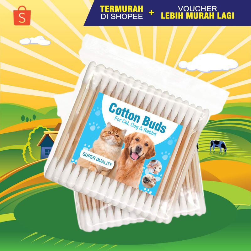Jual Cat Cotton Bud Korek Kuping Telinga Kucing Anjing Kelinci | Shopee ...