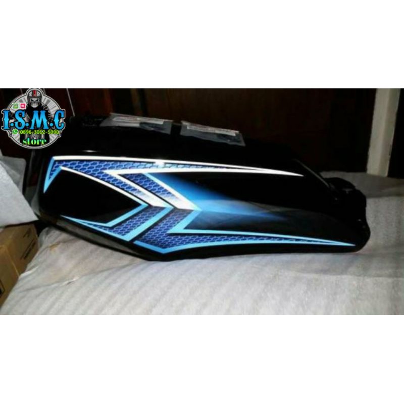 Jual tangki RX king 2004 warna hitam striping biru merek wilwood ...