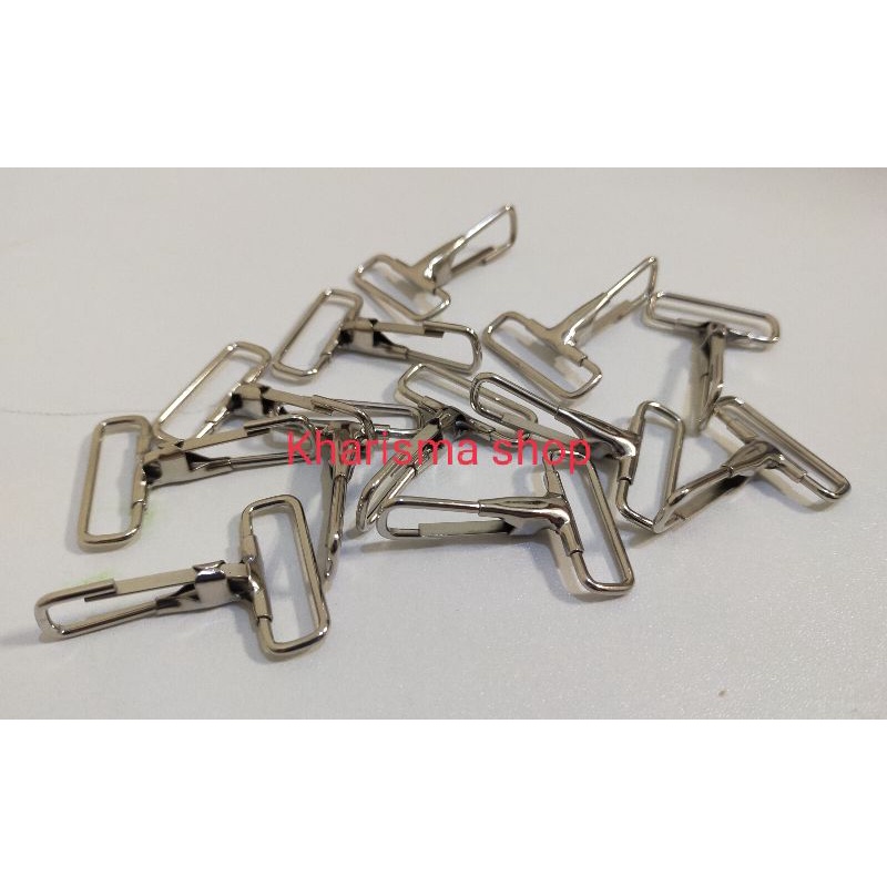 Jual Pengait tas kotak/ Ring kait besi murah 2,5cm / cantolan besi 2,5 ...