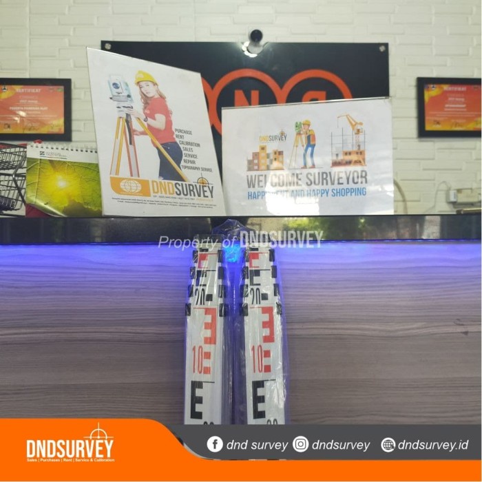 Jual rambu 5 meter survey Bak Ukur Waterpass Theodolite Automatic Level ...