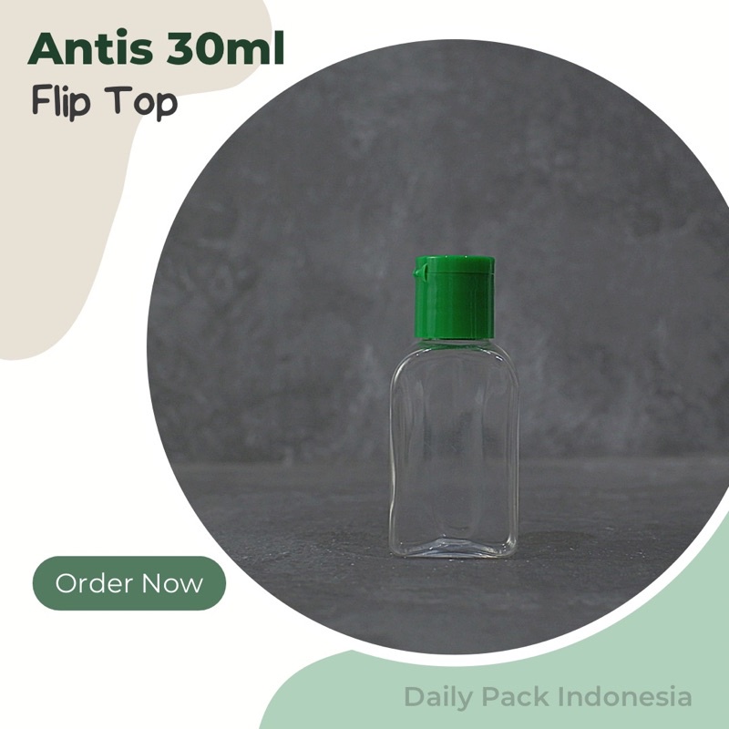 Jual DPI.ID - Botol Plastik Fliptop - Botol PET Antis 30ml Clear + Flip ...