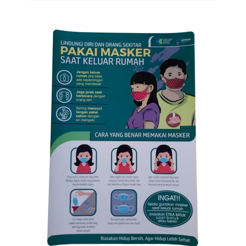 Jual Poster Pakai Masker Saat Keluar Rumah, poster PROKES | Shopee ...