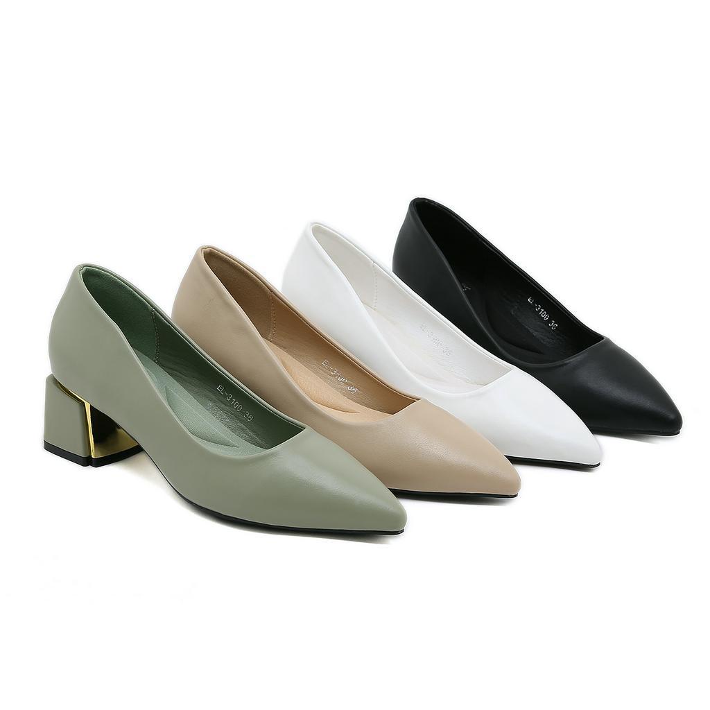 Jual ELLORA EL-3100 Sepatu Kerja Wanita Hak Chunky Heels Hak Tahu 5cm ...