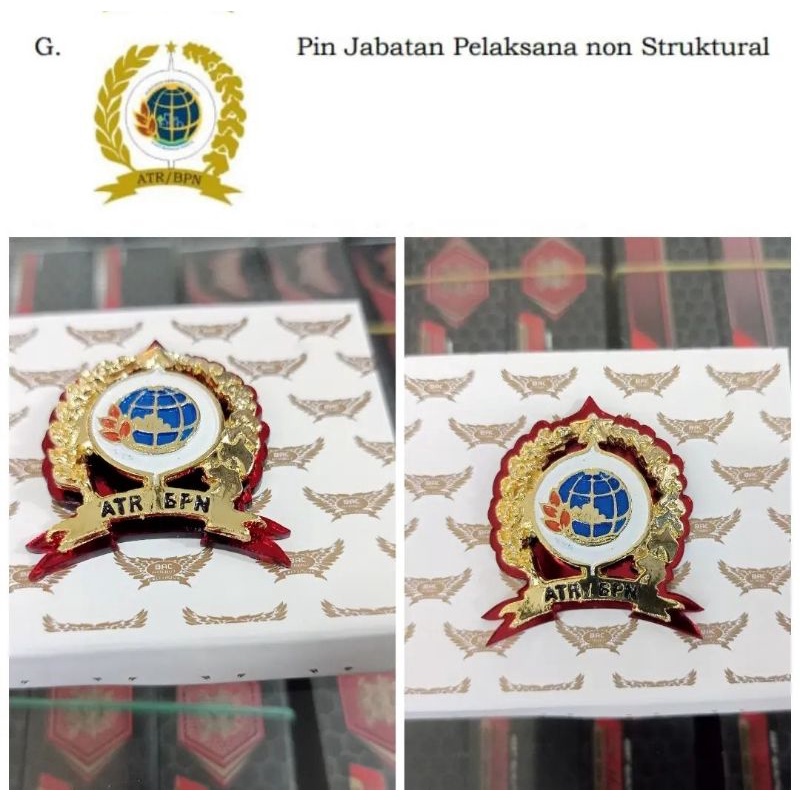 Jual Pin ATR / BPN Pejabat Pelaksana Non Struktural Exclusive Best ...