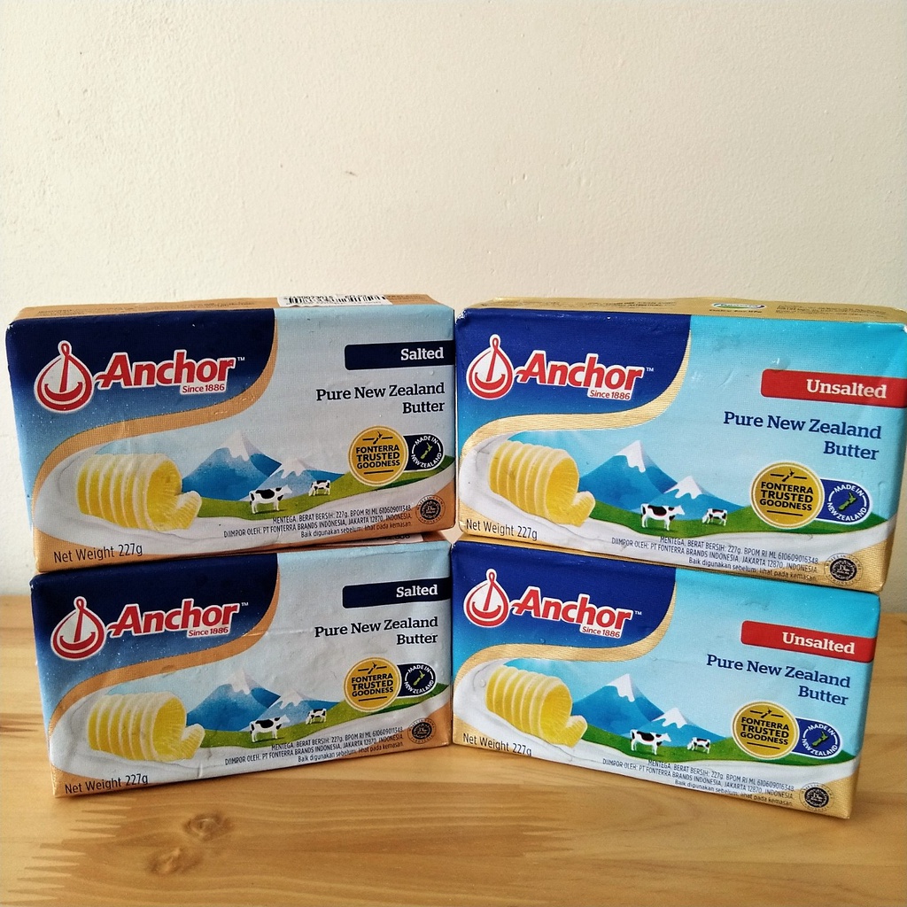 Jual Anchor Butter Salted & Unsalted 200gr (INSTAN ONLY) | Shopee Indonesia