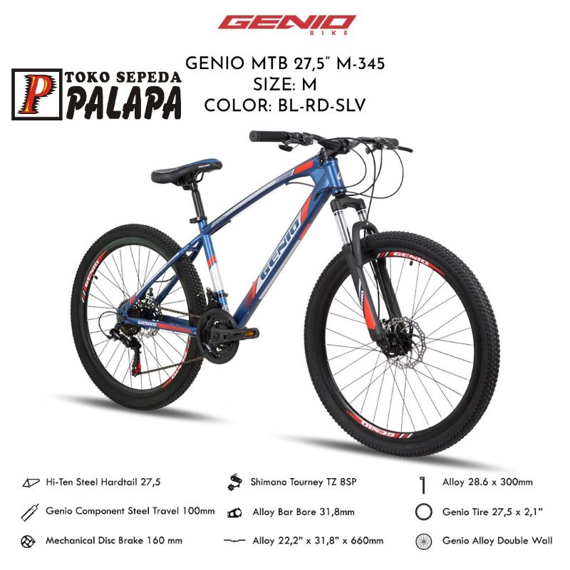 Jual MTB 27.5 GENIO M - 345 Sepeda Gunung | Shopee Indonesia