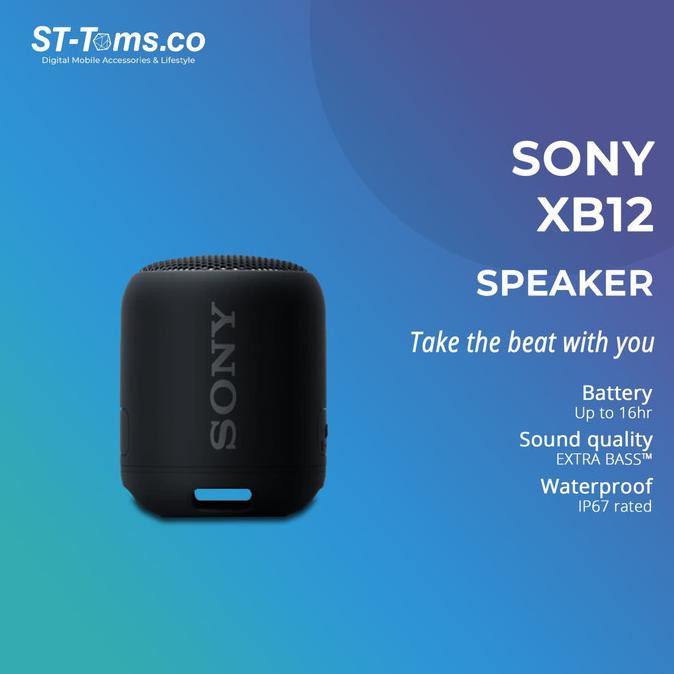 Jual Sony SRS- XB12 / XB 12 Extra Bass Portable Bluetooth Speaker - Black | Shopee Indonesia