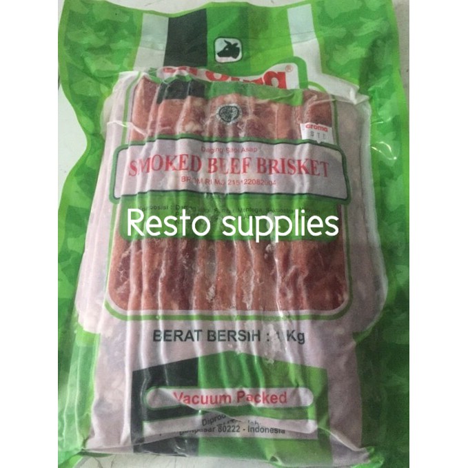 Jual AROMA beef bacon (smoked beef brisket) 1 kg | Shopee Indonesia