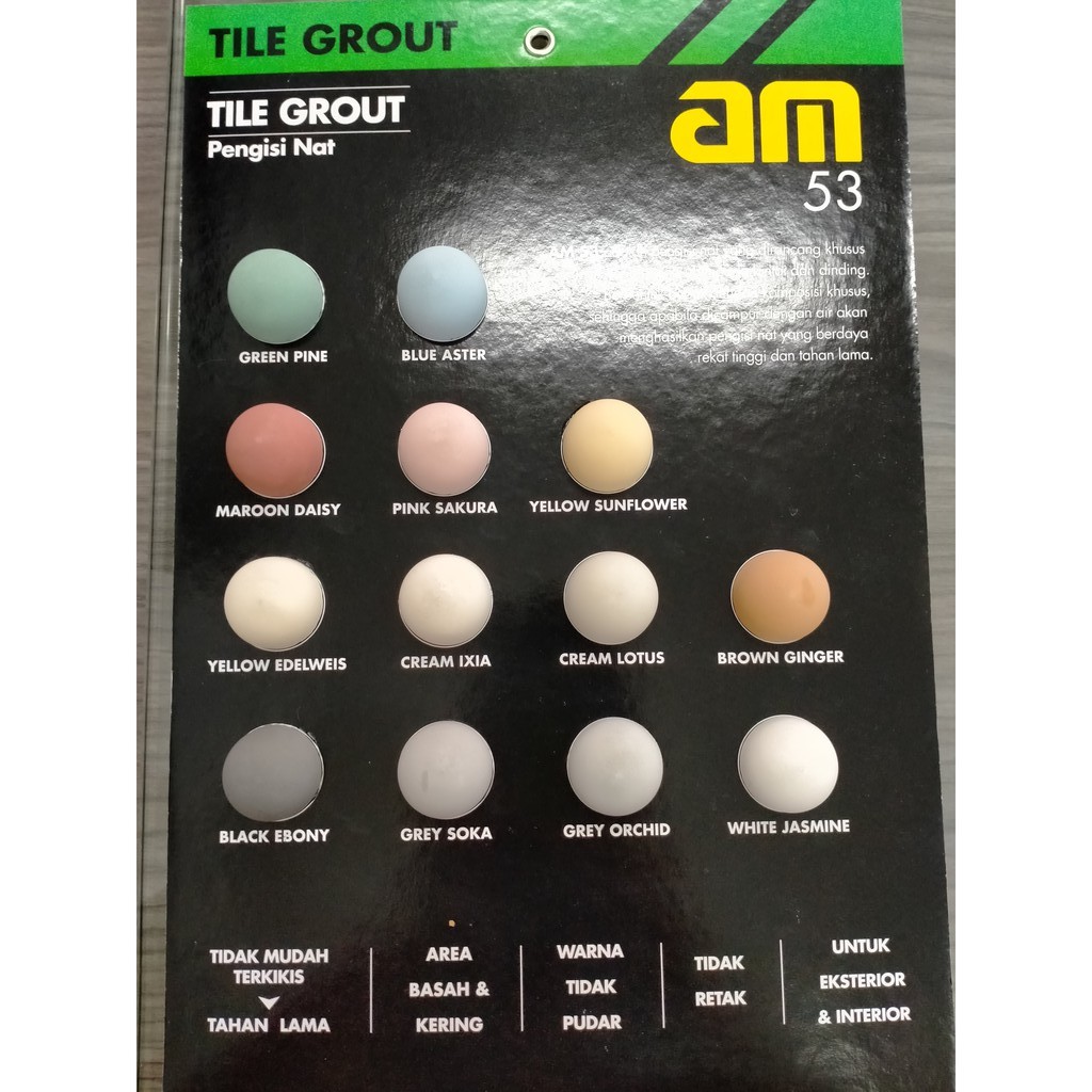 Jual AM 53 Pengisi Nat Keramik Black Ebony Semen Oker / Nat / Tile ...