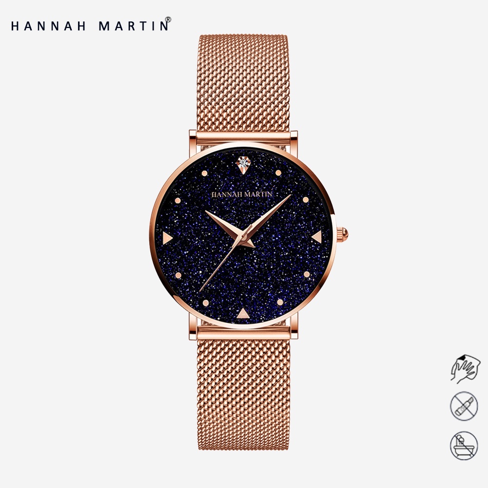 Jual HANNAH MARTIN Jam Tangan Wanita 100% Original Star Tahan air CEWEK ...