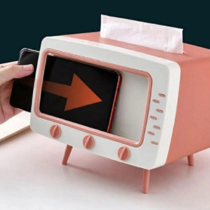 Jual kotak tissue tv retro tv box +paking kardus tebal | Shopee Indonesia