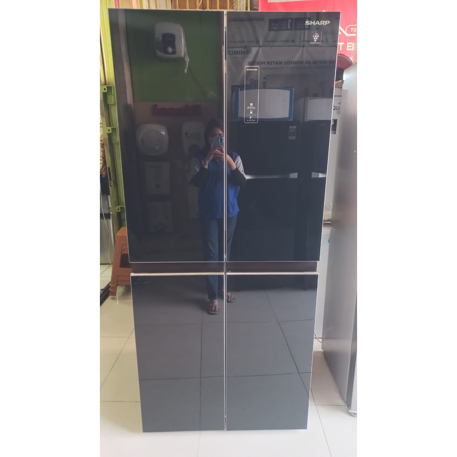 Jual Kulkas Side by Side SHARP SJ-IF51PG-BK (Unit Eksdisplay) KHUSUS ...