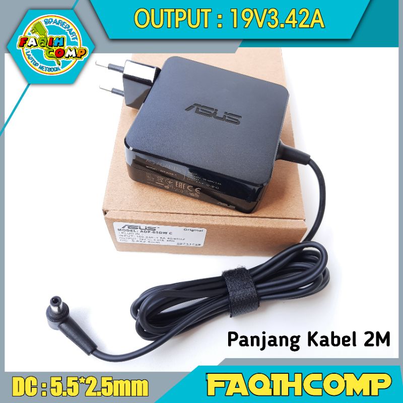 Jual ORIGINAL Adaptor Charger Laptop Asus A450C X402C X450C S300C X452C 19V 3.42A 65W DC (5.5x2 ...