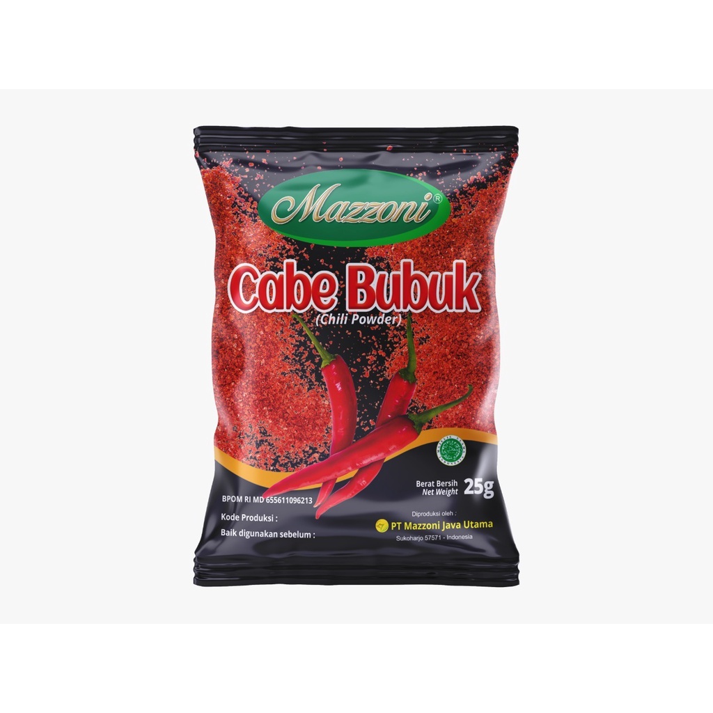 Jual Mazzoni Cabe Bubuk 25 Gram Formula baru (10 pcs) | Shopee Indonesia