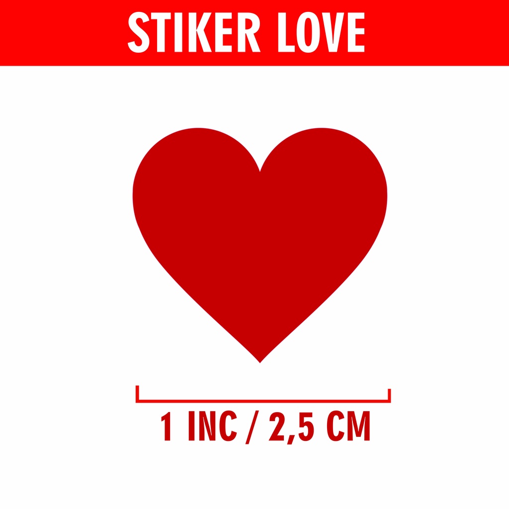 Jual Stiker love Sticker Heart Shaped Love Sticker Stiker Hati Label ...