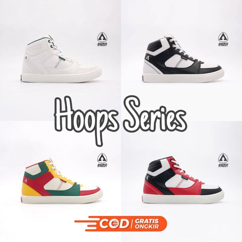 Jual Aerostreet Hoops High Series | Putih Hitam, Putih Putih, Putih ...