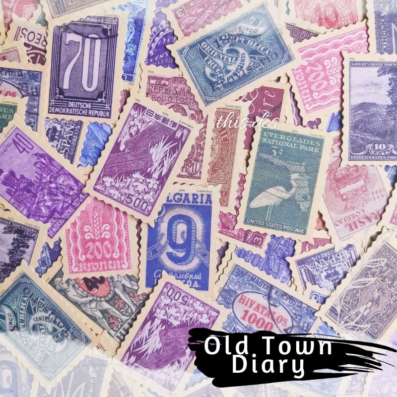 Jual Stiker Perangko vintage | Sticker Vintage Stamps Retro journal ...