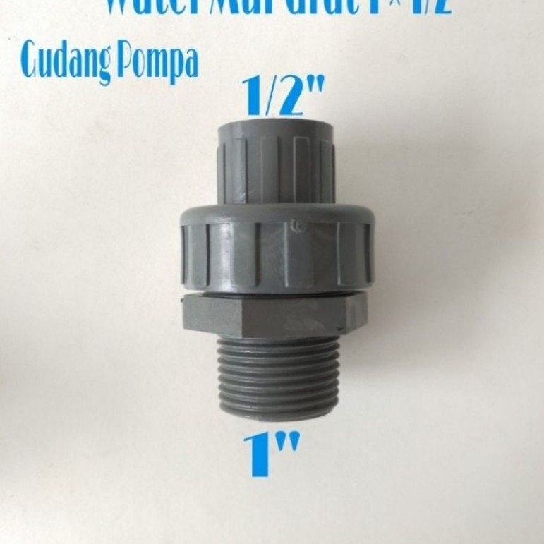 Jual PVC Water Mur drat luar 1×1/2 inch in GREST/ Union Sock Drat | Shopee Indonesia