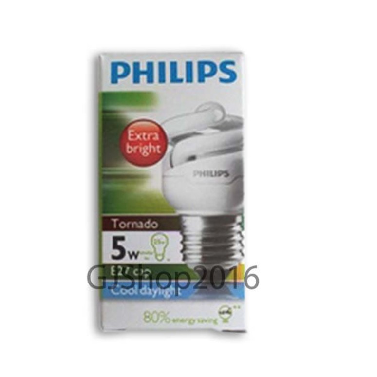 Jual Lampu PLC Tornado Philips 5 Watt 5W Putih GOSEND/GRAB ONLY ...